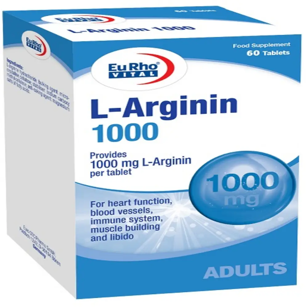 قیمت و خرید قرص ال آرژنین 1000 یورو ویتال 60 عددی | داروسنتر